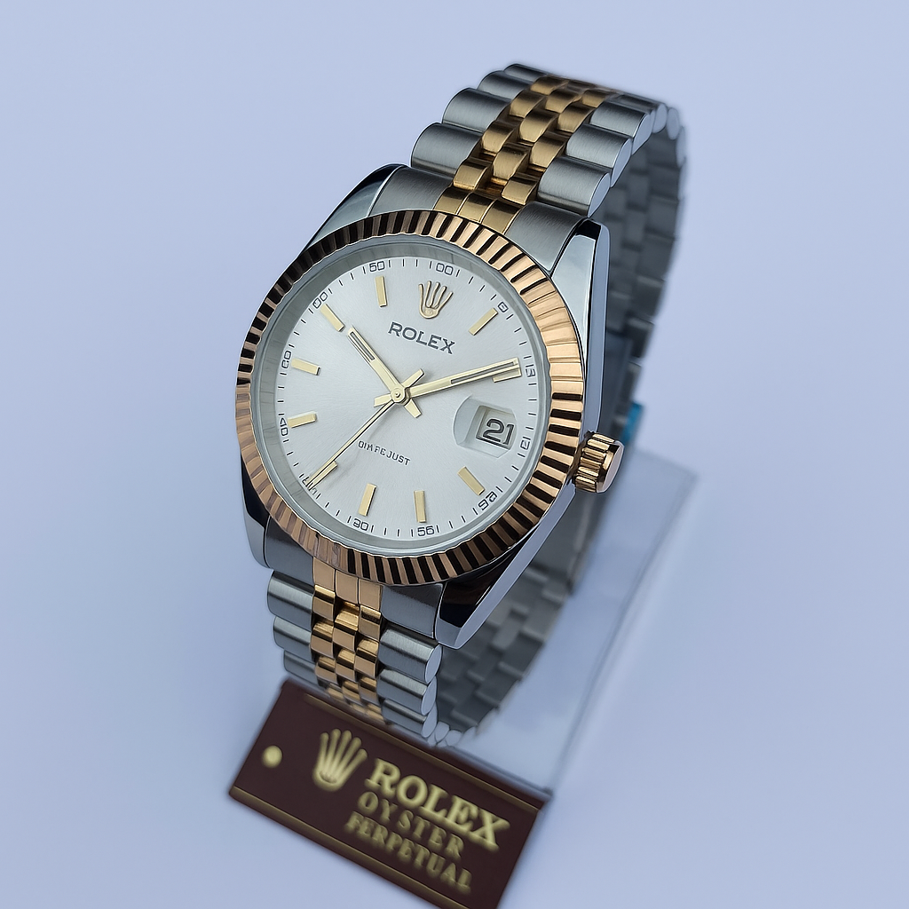 Luxury Two-Tone Rolex Style Watch for Men – Stainless Steel & Gold